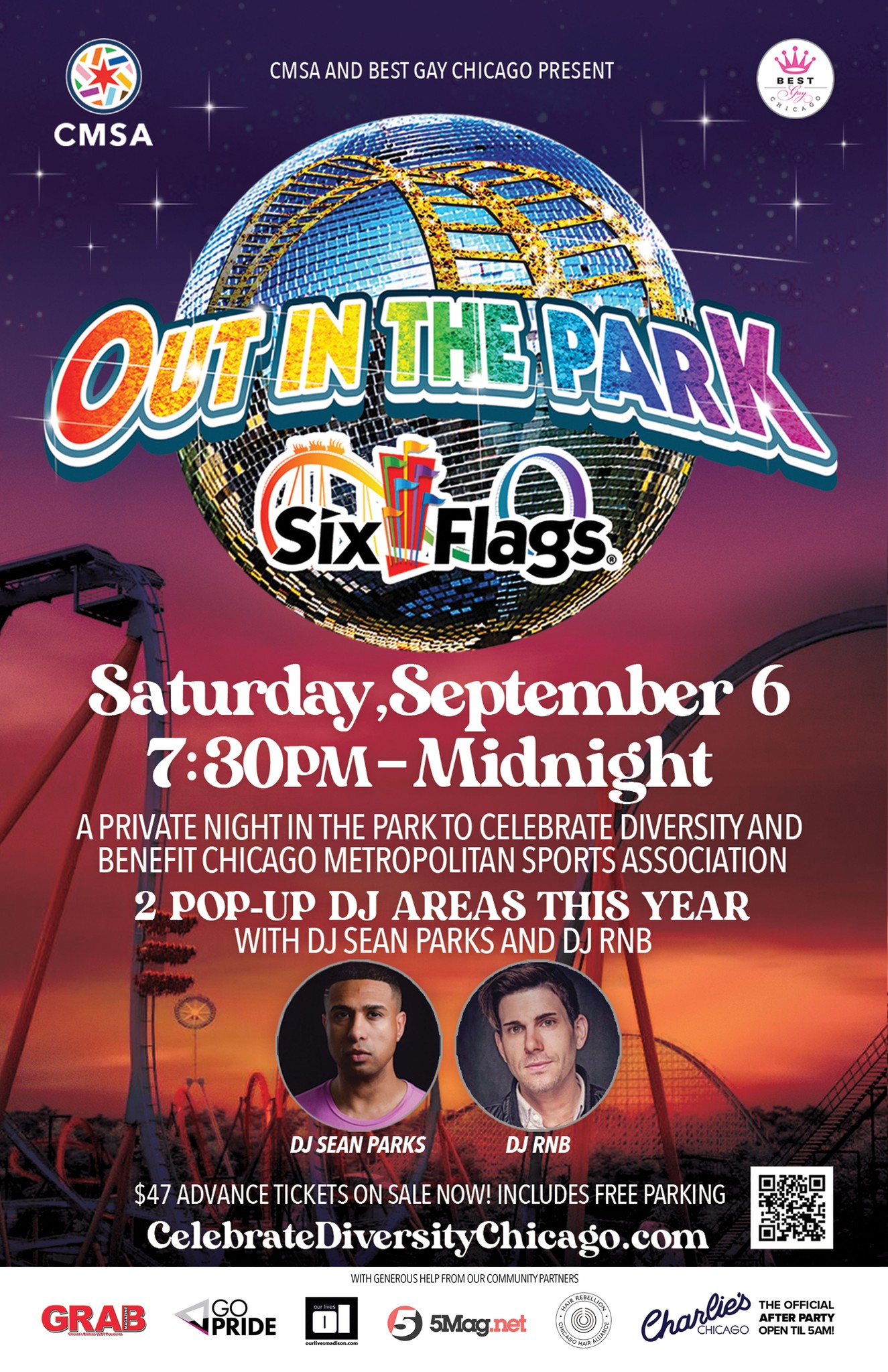 Out In The Park 2025 at Six Flags Great America - PRIDEChicago